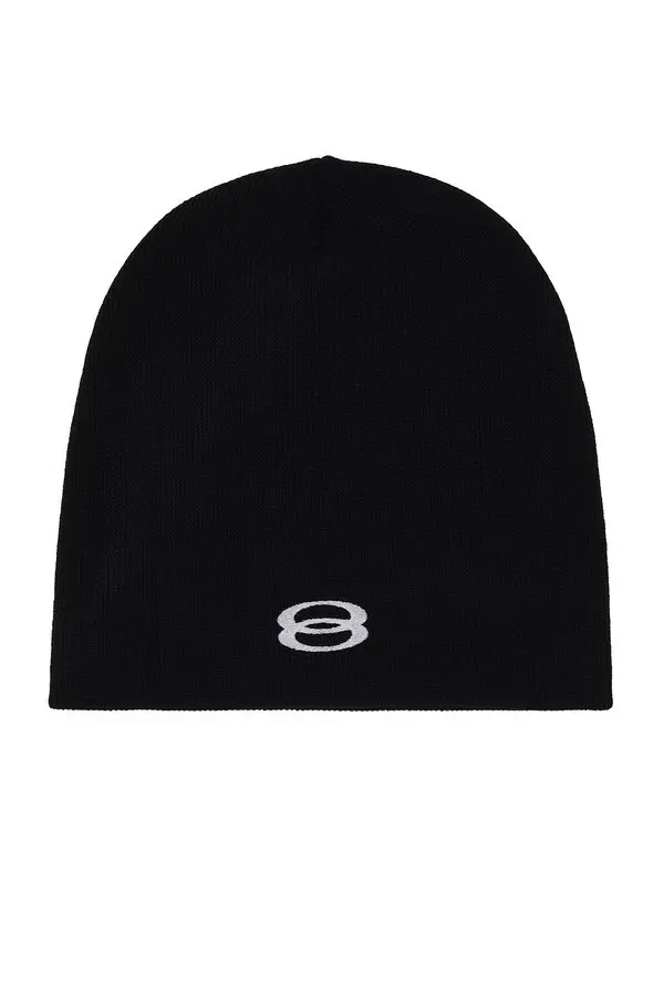 Balenciaga Beanie In Black - Black & White | Editorialist
